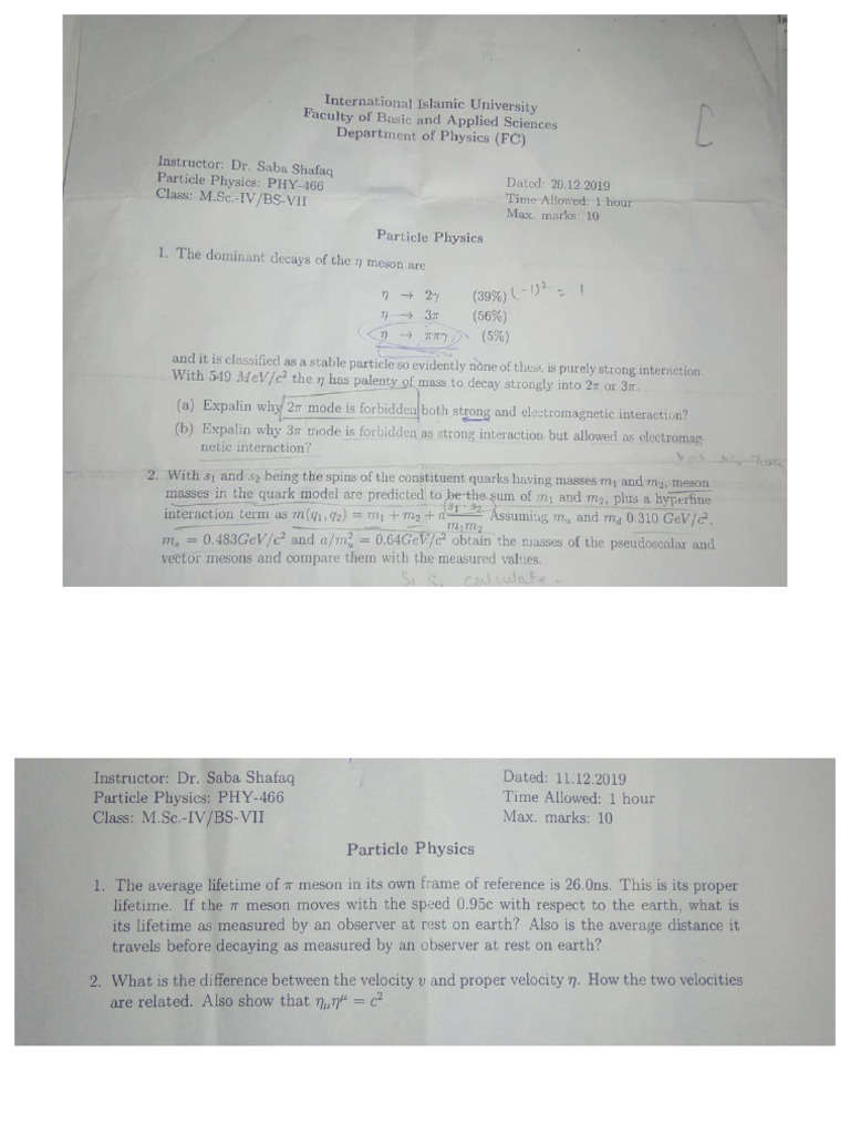Past Paper Particle | PDF