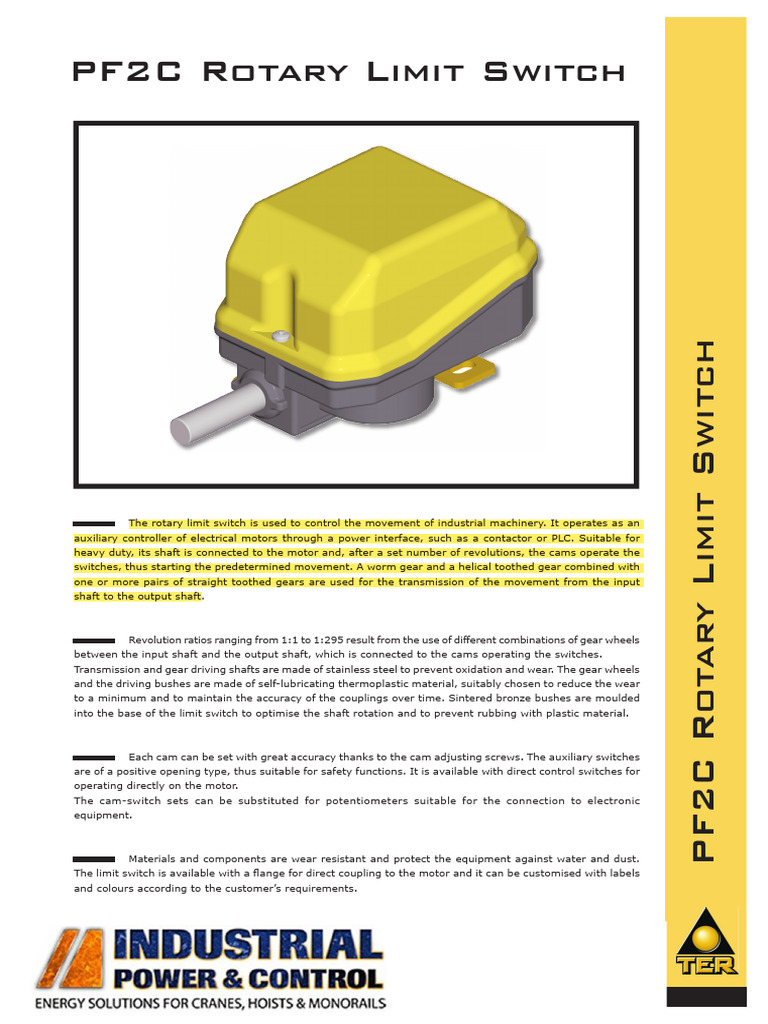 PF2C Rotary Limit Switch | PDF