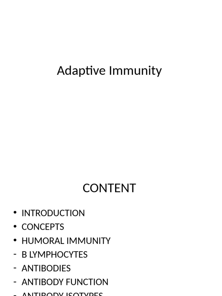 Adaptive Immunity | PDF