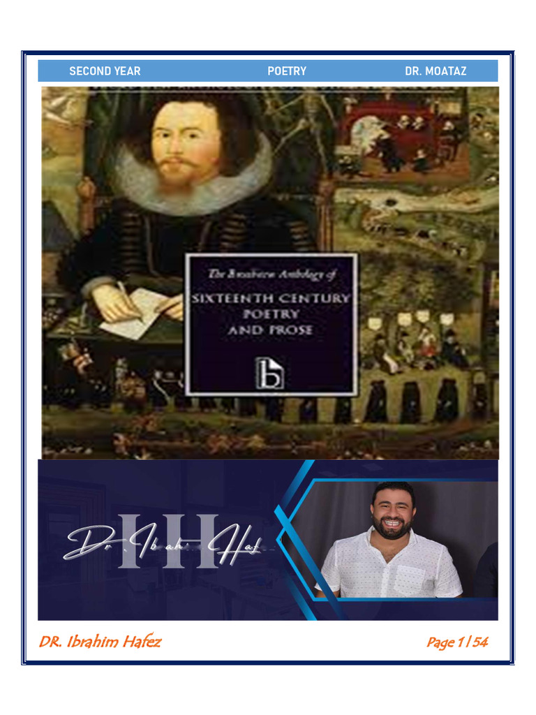 Second Year Poetry Dr. Moataz | PDF