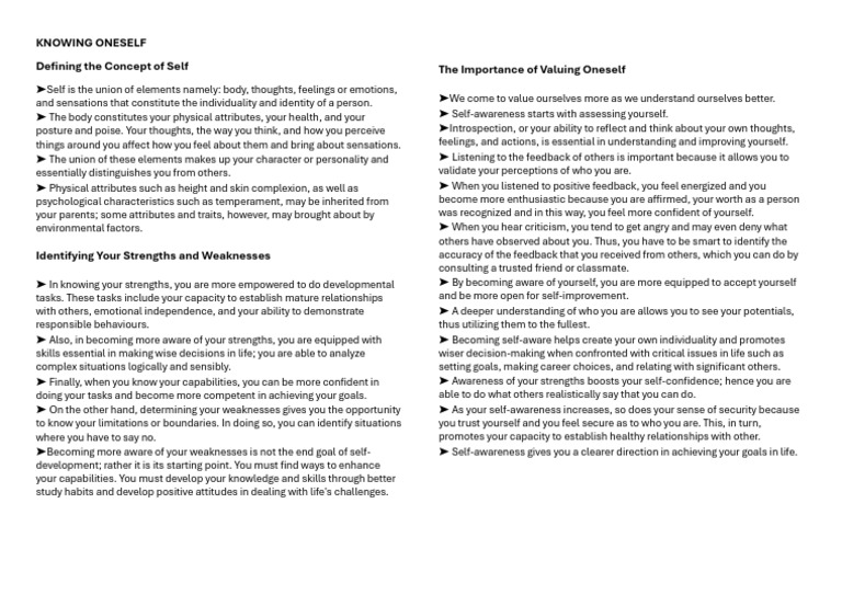 Knowing Oneself | PDF