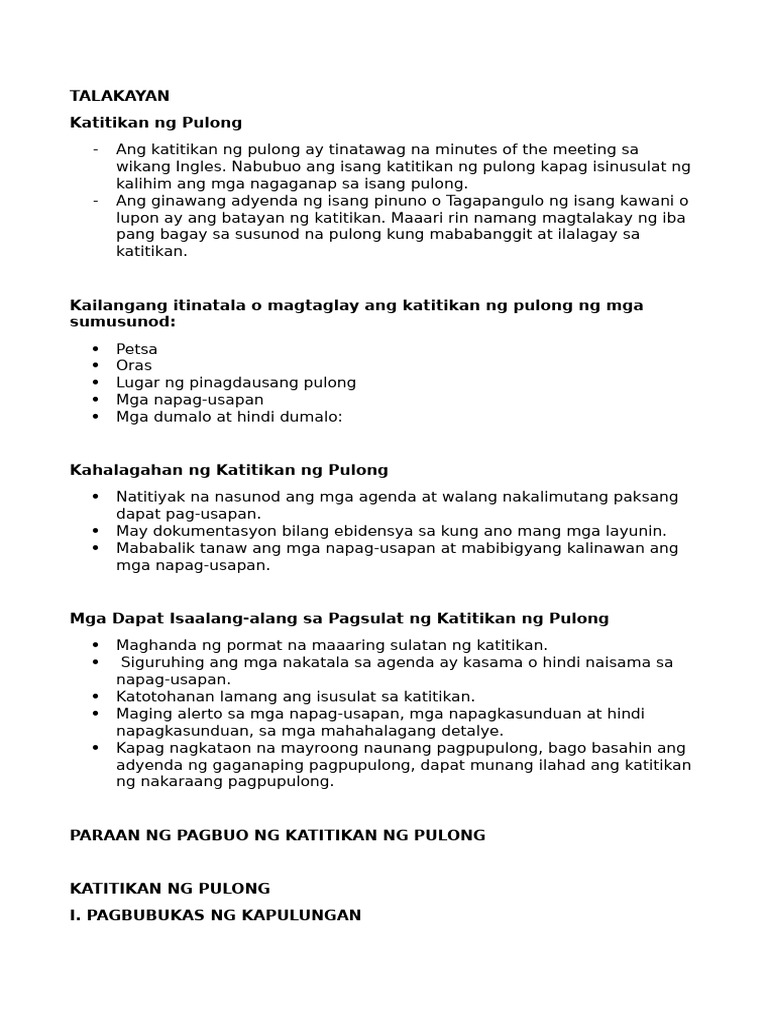 Talakayan Sa Filipino | PDF