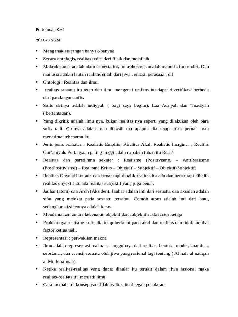 Worldview Islam (pertemuan Kuliah) | PDF