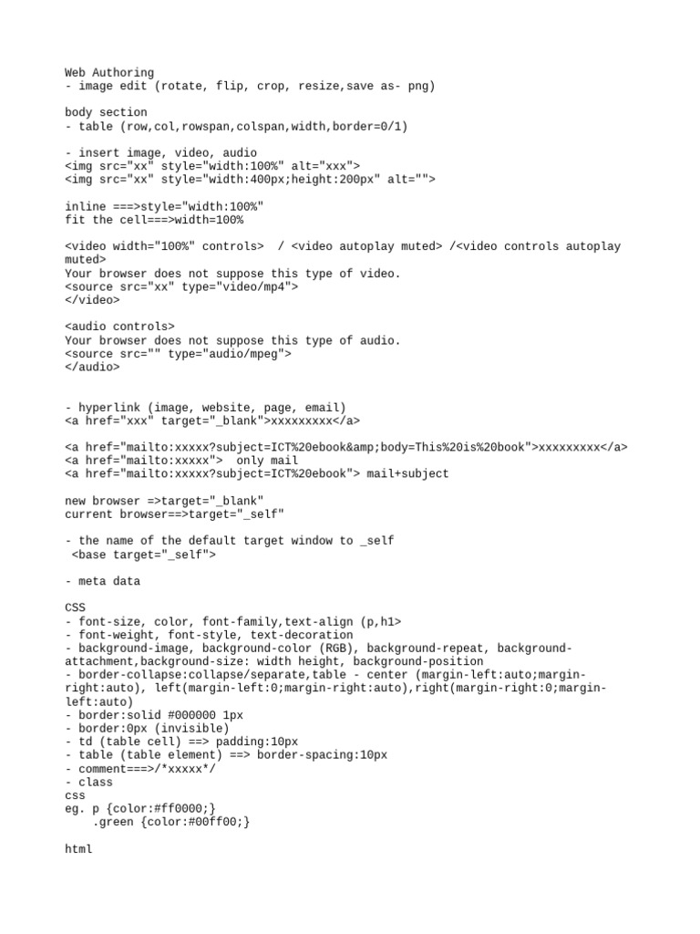 Web Authoring | PDF