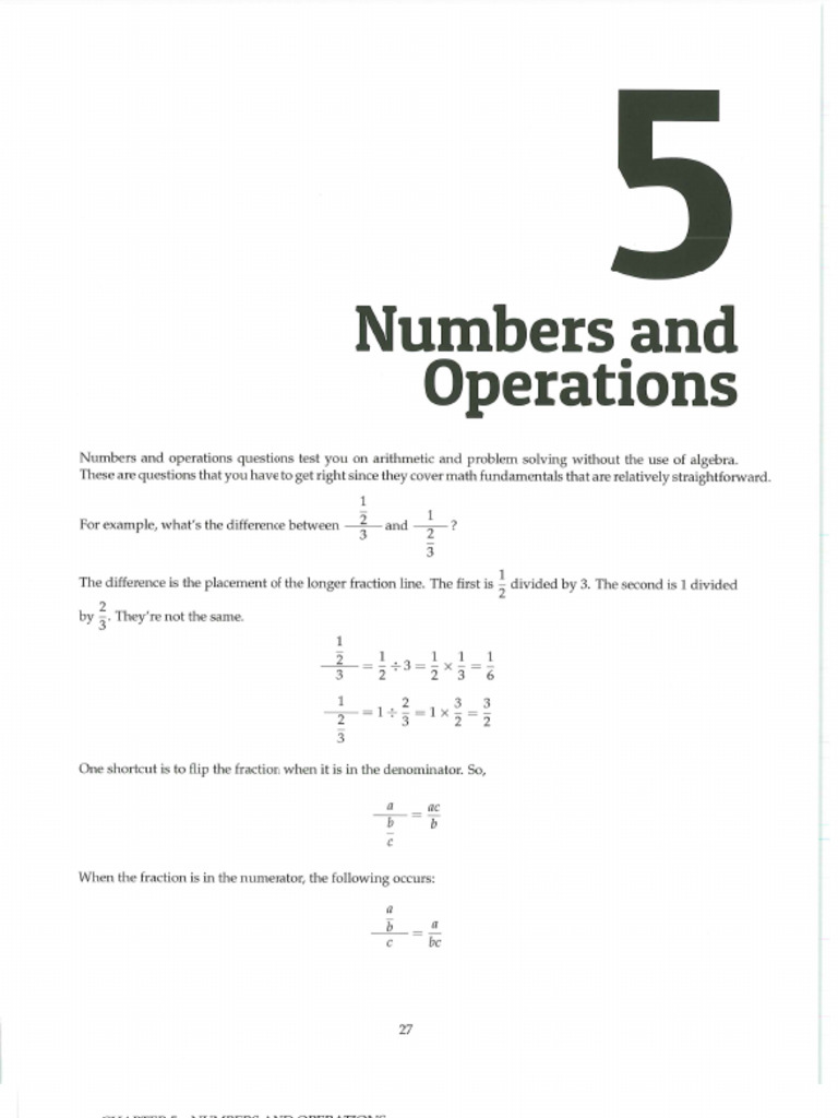 5-1 Numbers and Operations | PDF