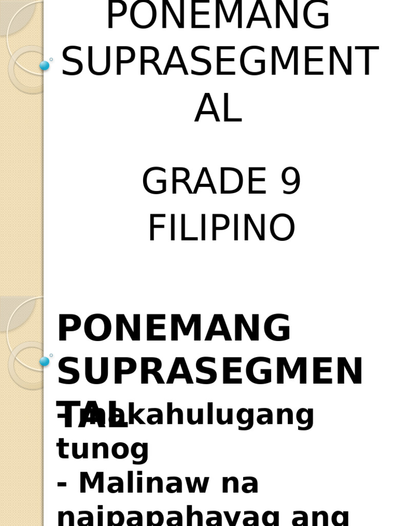Ponemang Suprasegmental | PDF
