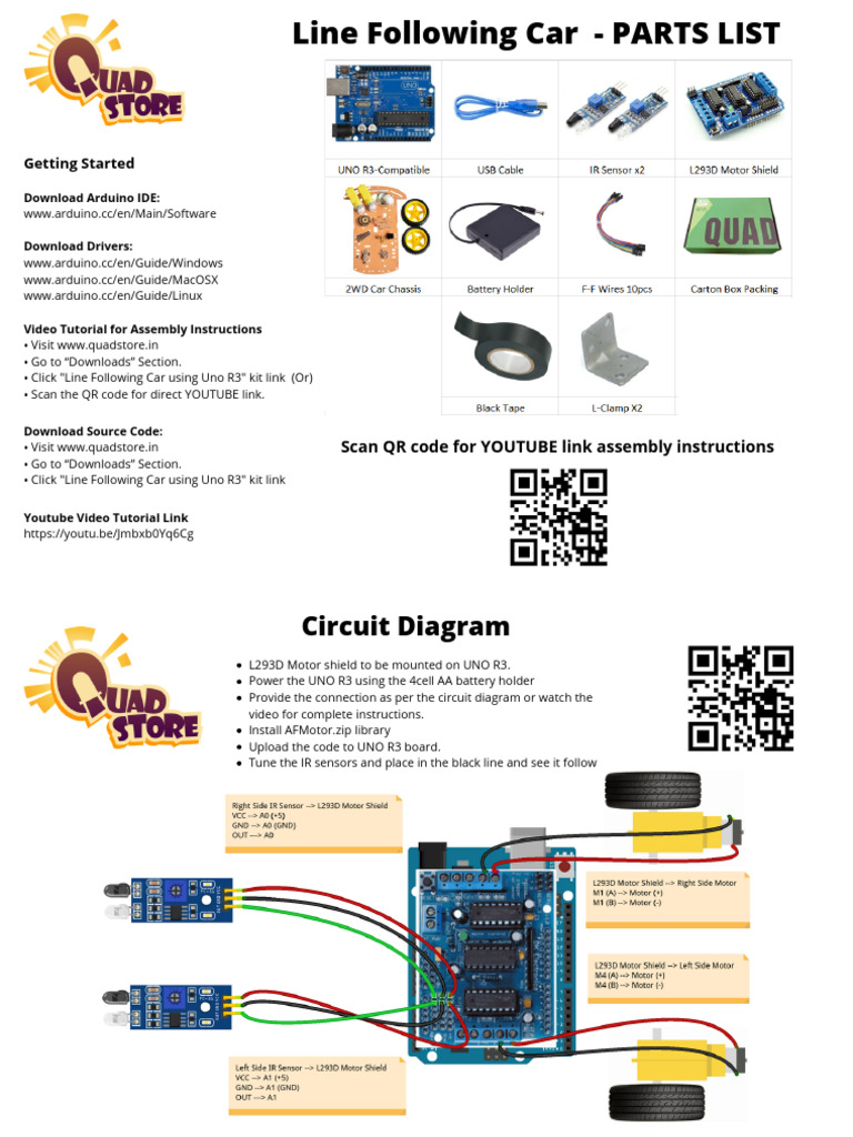 Aurduino Line Following Car | PDF