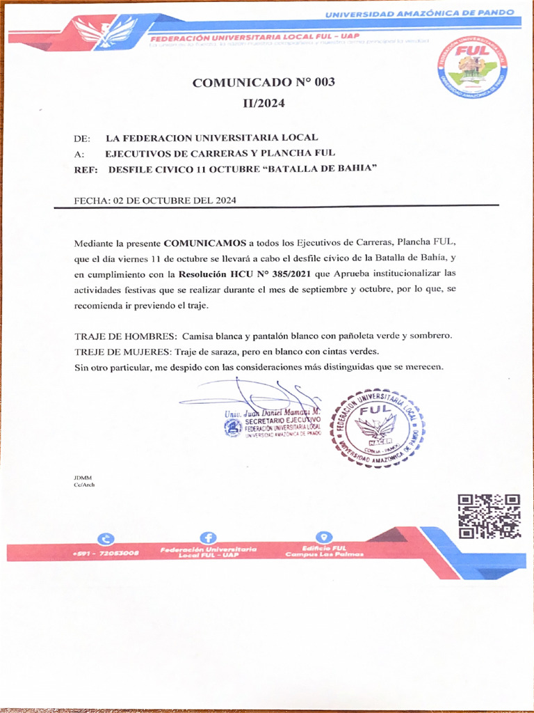 Comunicado | PDF