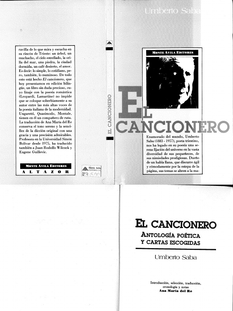 Saba, Umberto - El cancionero | PDF