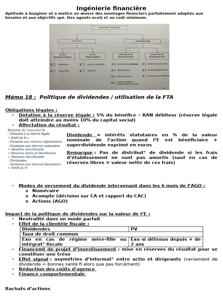Partie 6 - Ingénierie Financière | PDF