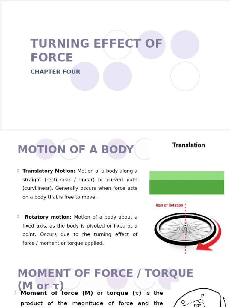Turning Effect and Stability | PDF