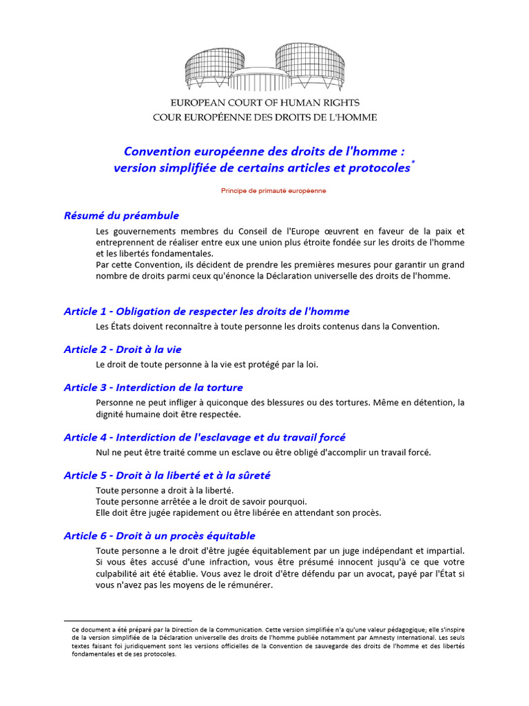 Articles CEDH | PDF