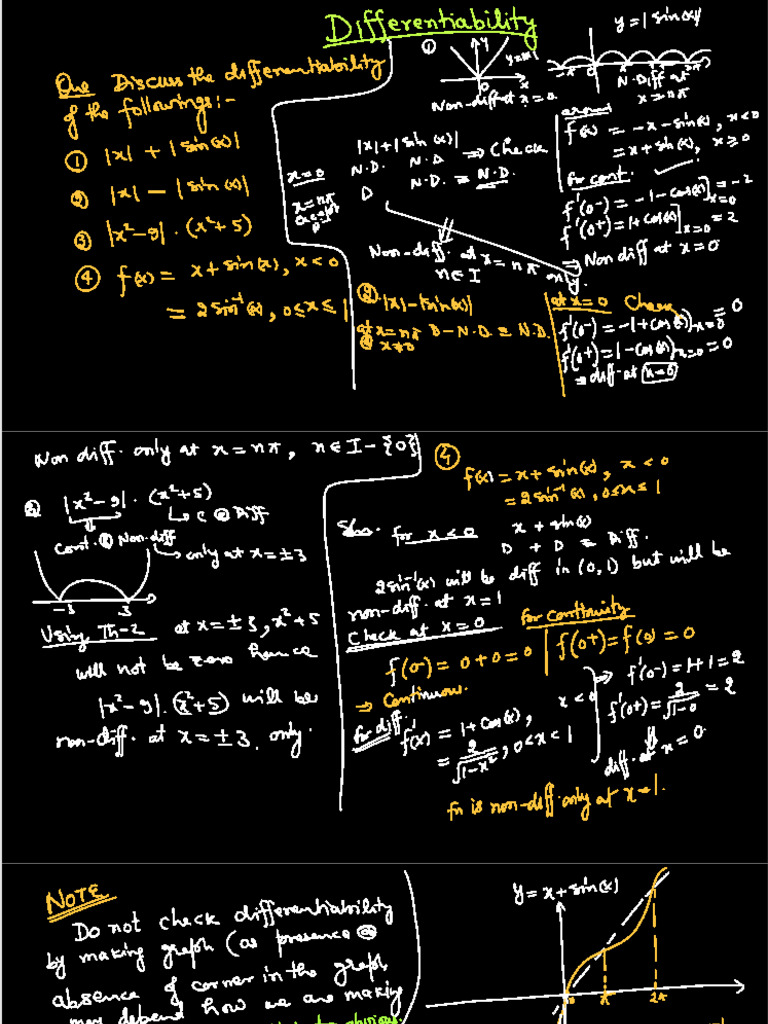 Differentiability L 3 Que FUNCTIONAL Rule | PDF