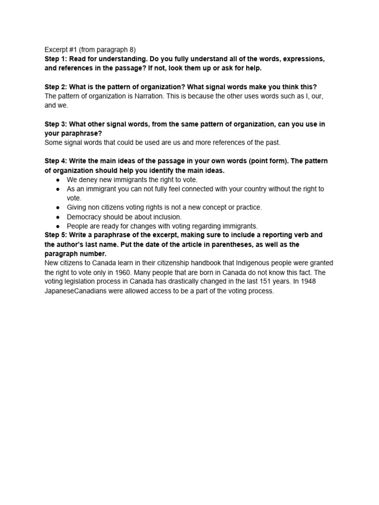 Task #4 (3%) - Paraphrasing Practice | PDF