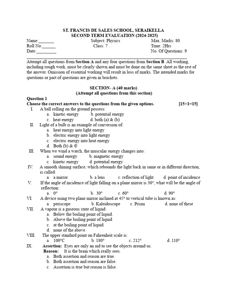 Term 2 Class 7 | PDF