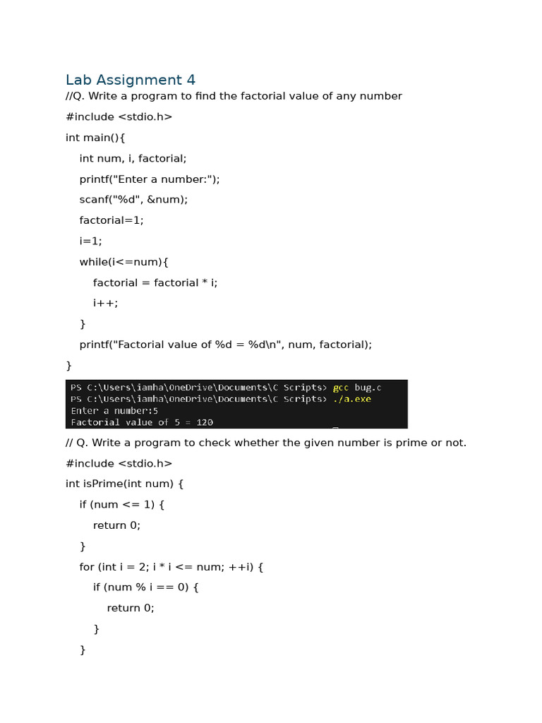 Lab 4 Assignment | PDF