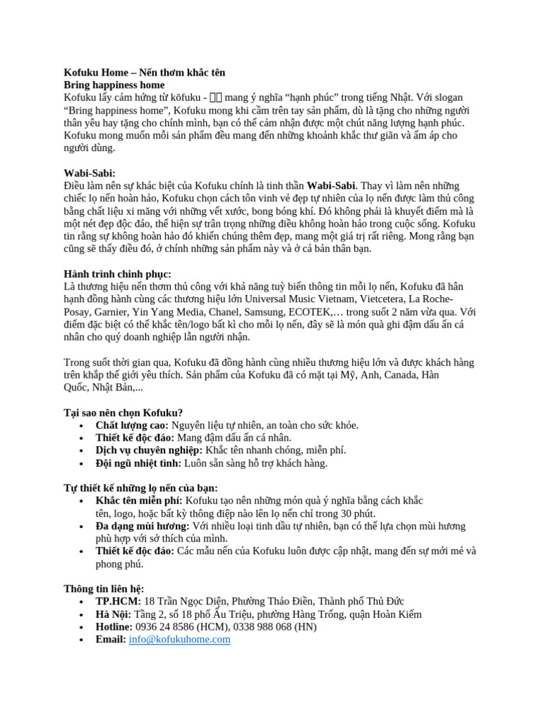 Sơ Lược Kofuku | PDF