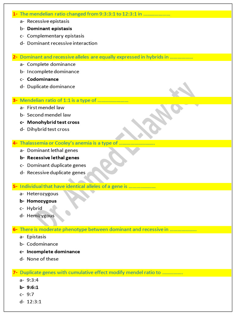 Final genetics-1 | PDF