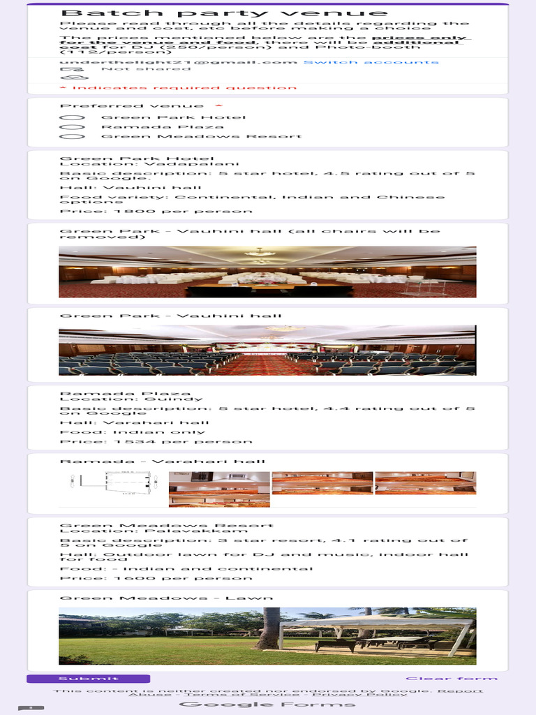 Batch Party Venue | PDF