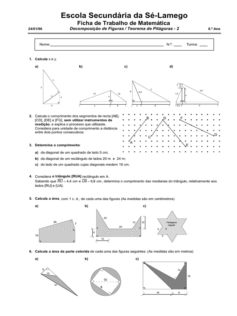 Ficha Decomp - Fig.teo - Pitag | PDF