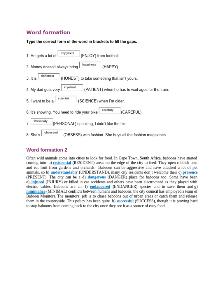 Exercise Without Answer Key | PDF
