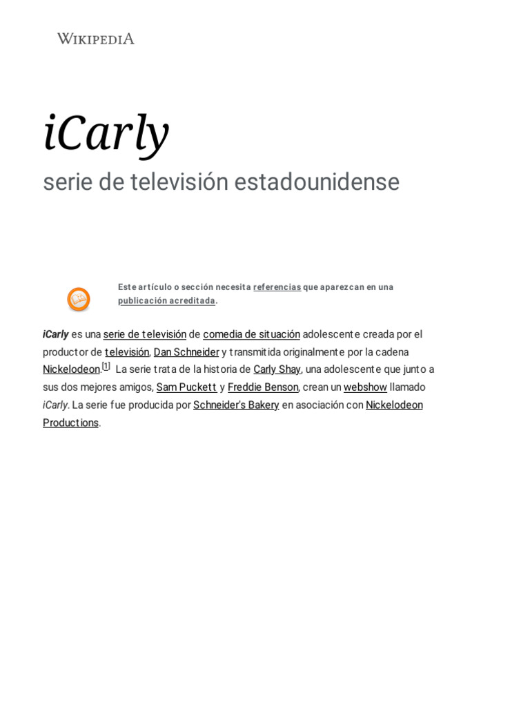 Icarly - Wikipedia, La Enciclopedia Libre | PDF