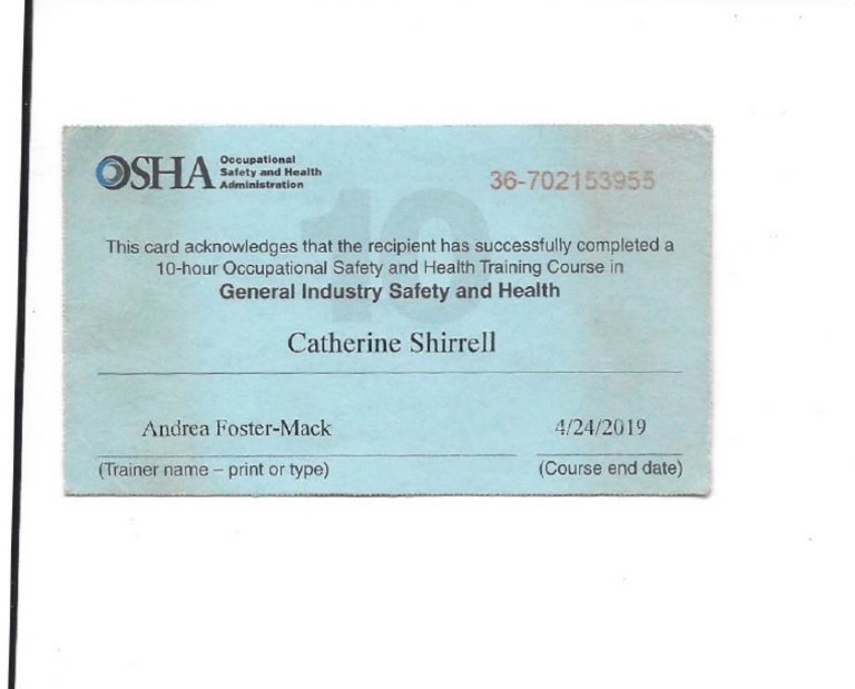Ces Osha 10 | PDF