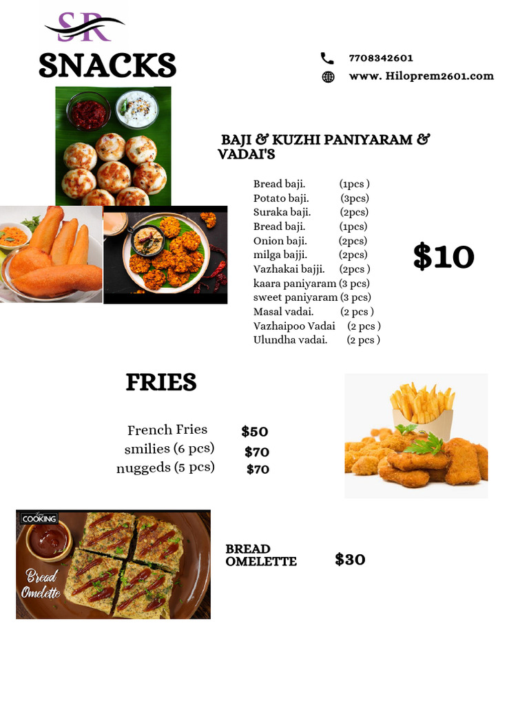Colorful Restaurant Menu | PDF