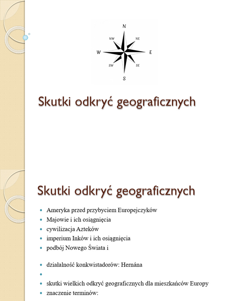 Skutki Odkryc Geograficznych | PDF