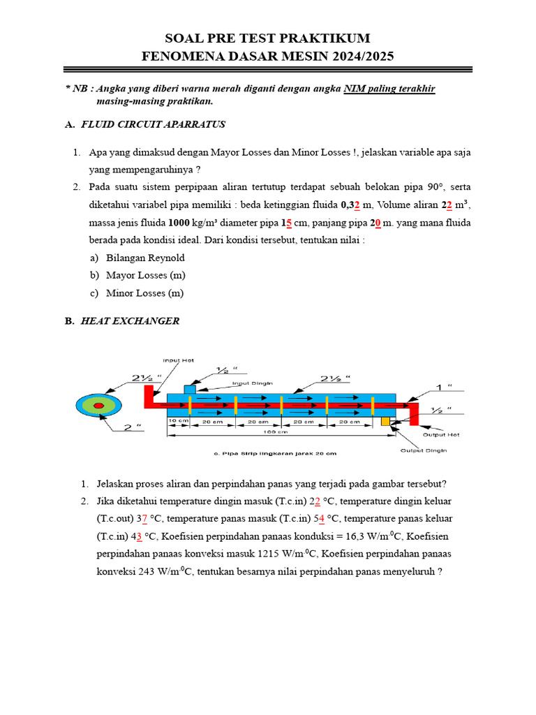 Soal Pre Test | PDF