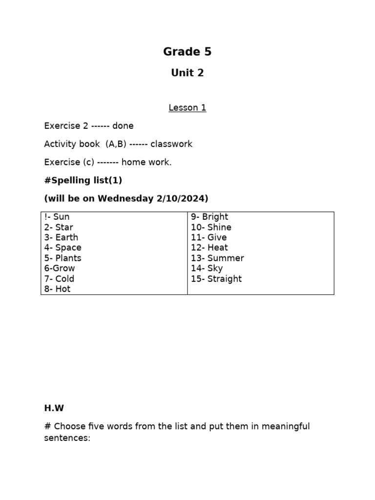 Grade 5 Review | PDF