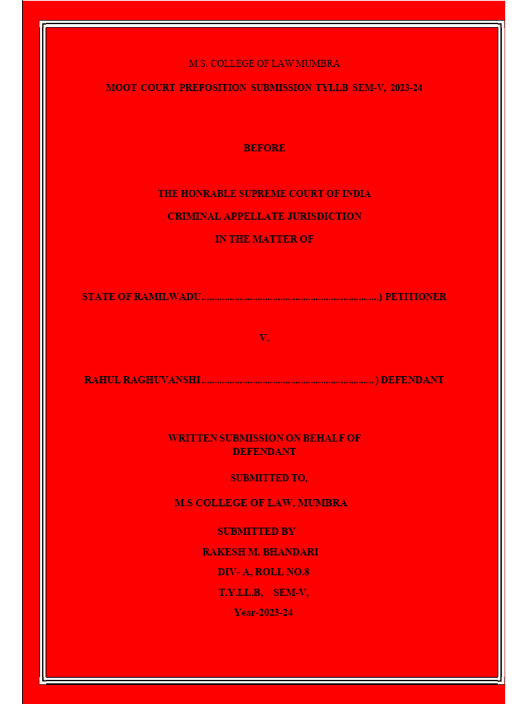 Rakesh - Red - Defendant | PDF | Writ | Supreme Court Of The United States
