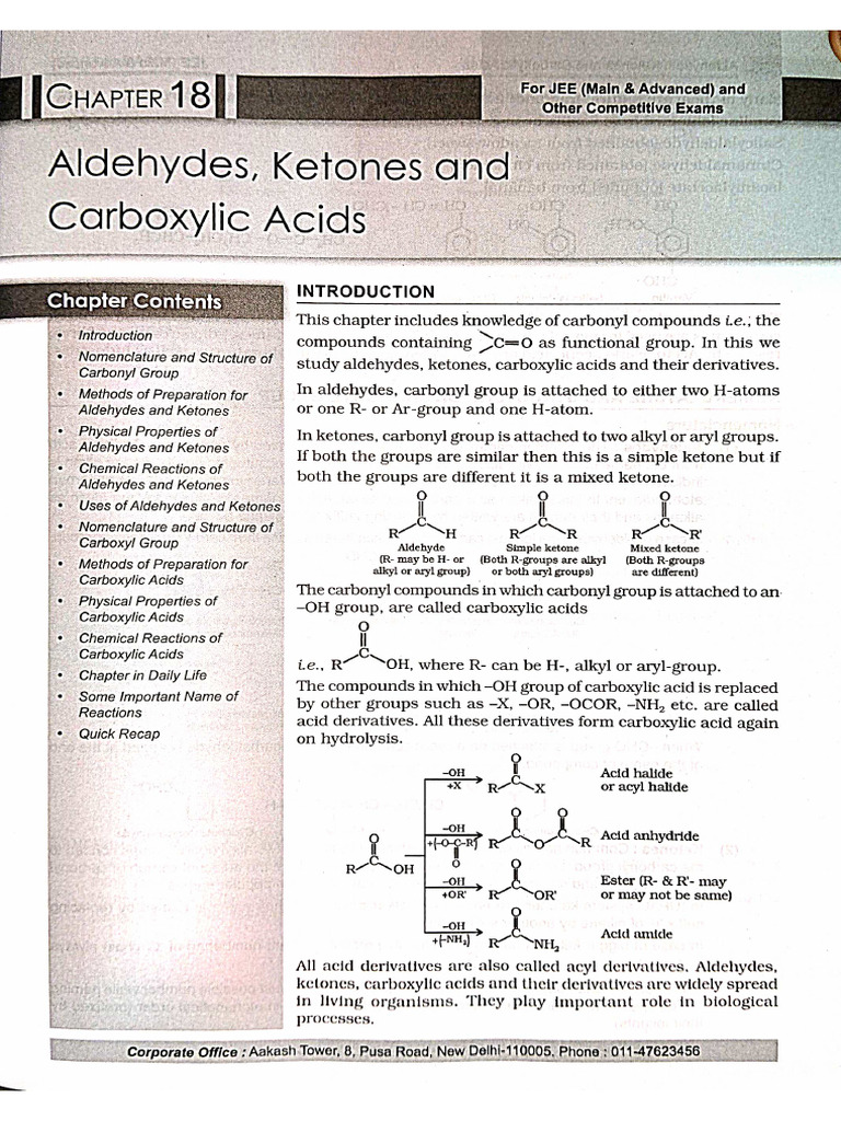 Aldehydes, Ketones and Carboxylic Acids | PDF