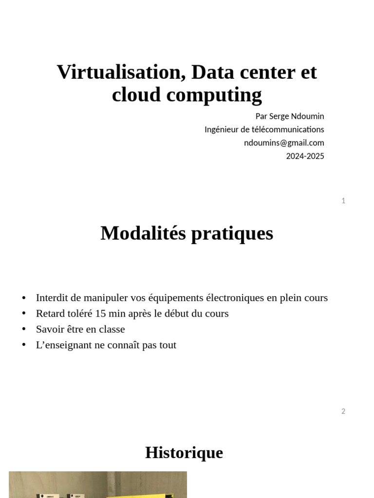 Virtualisation, Data Center Et Cloud Computing | PDF