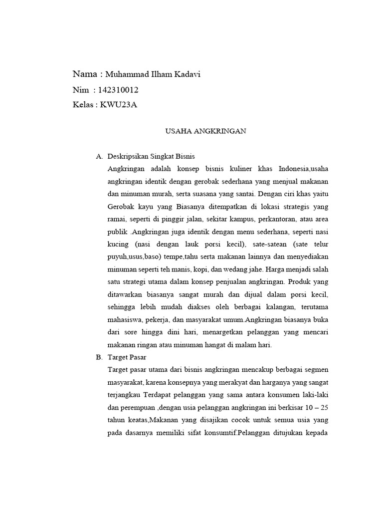 Muhammad Ilham Kadavi - Kewirausahaan | PDF