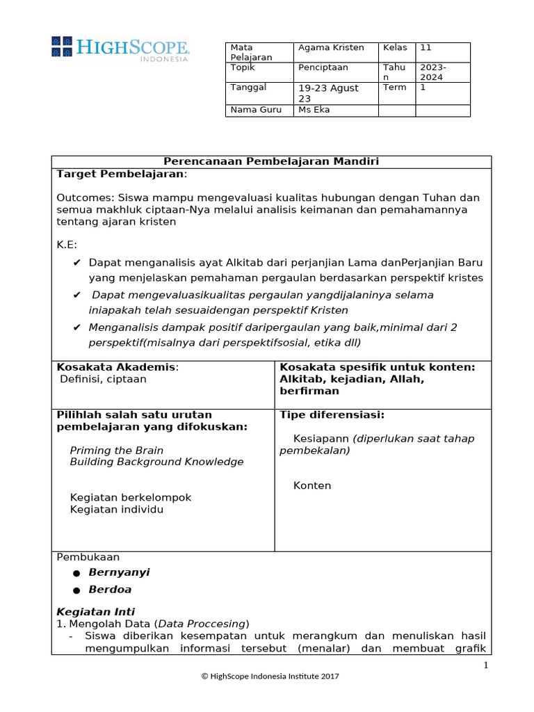 WLP 2 Outcomes 1 | PDF