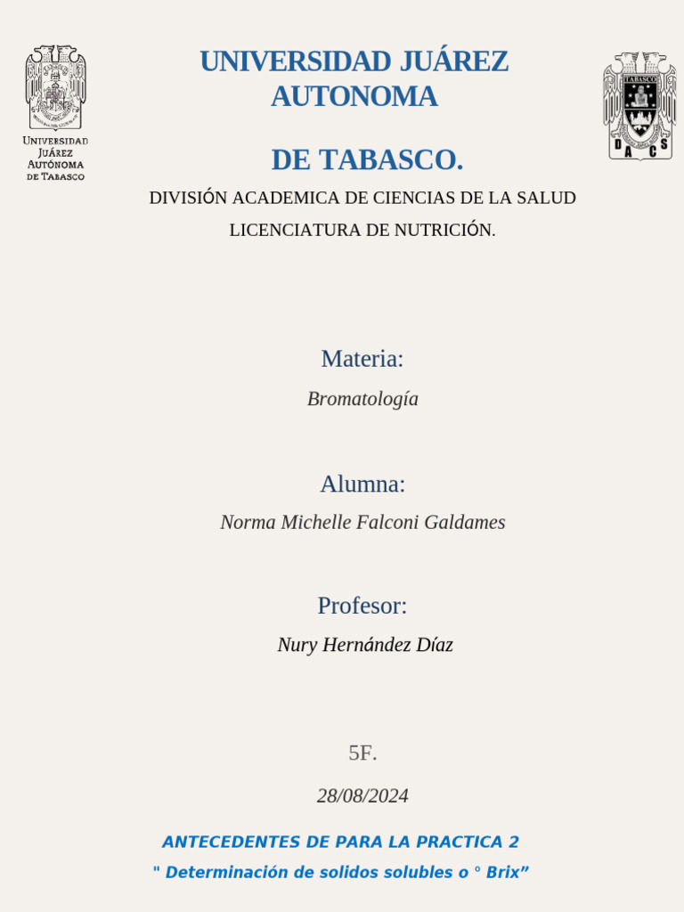 Determinación de Solidos Solubles o ° Brix | PDF