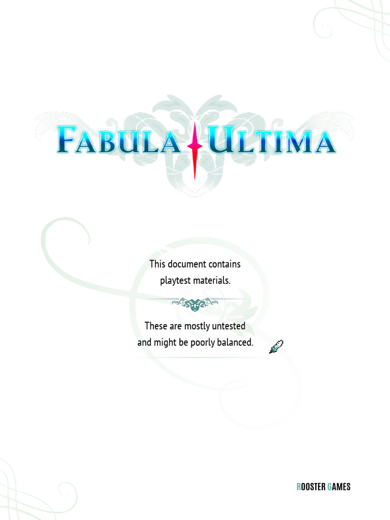 Fabula Ultima 2.9.4 Gourmet | PDF