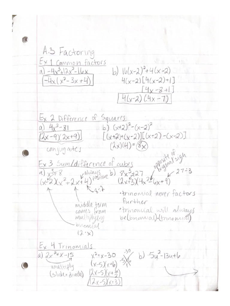 Factoring Math | PDF
