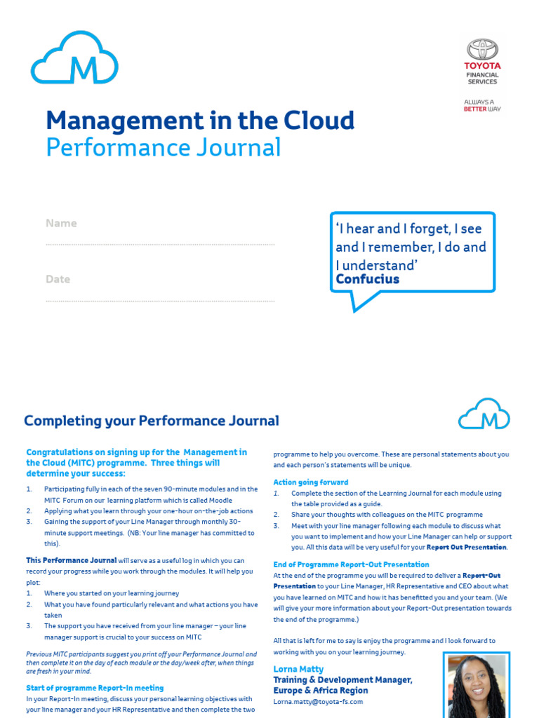 MITC 2020 Performance Journal MASTER | PDF