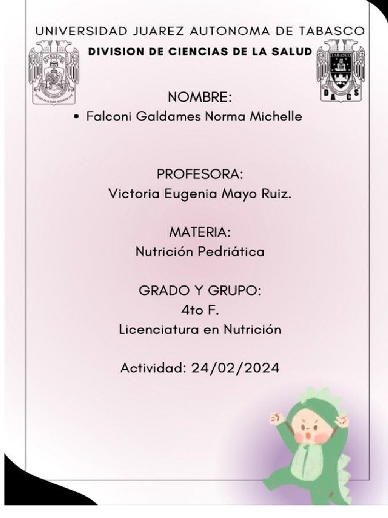 Menú de La Alimentación Complementaria | PDF