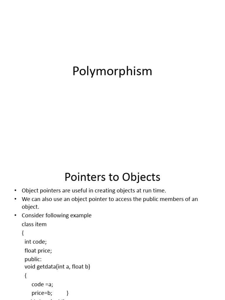 Polymorphism-Virtual Fun | PDF | Inheritance (Object Oriented Programming) | Pointer (Computer ...