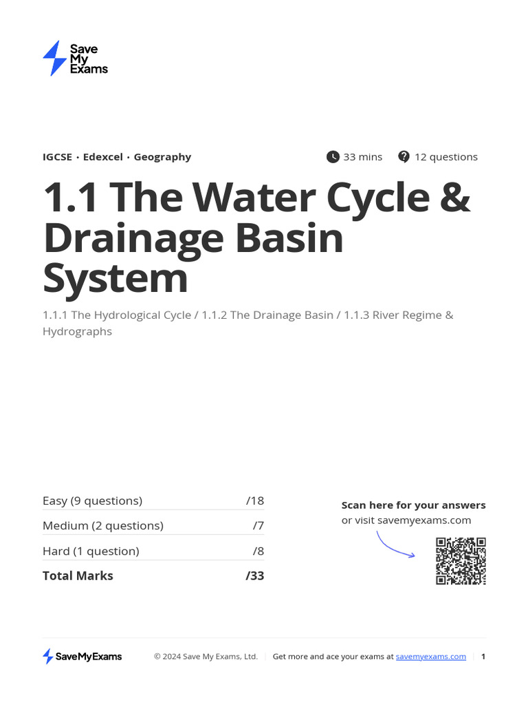 1 1 The Water Cycle Drainage Basin System Ufsfba SaoMJobPN | PDF