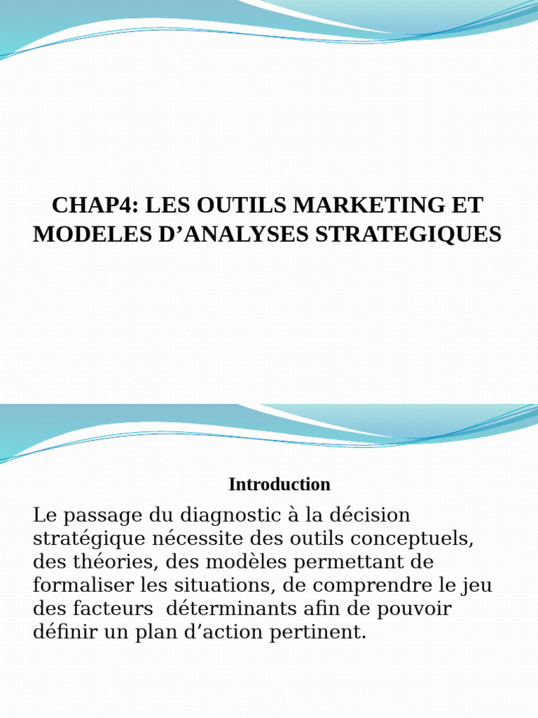 Chap4 Outils D'analyse Stratégik | PDF
