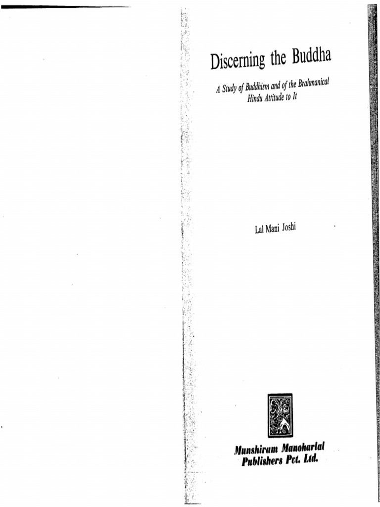 Discerning The Buddha Study of Buddhism and Brahmanical Attitude To It ...