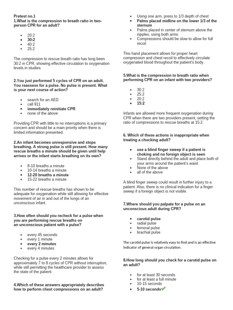 Pretest in Bls | PDF
