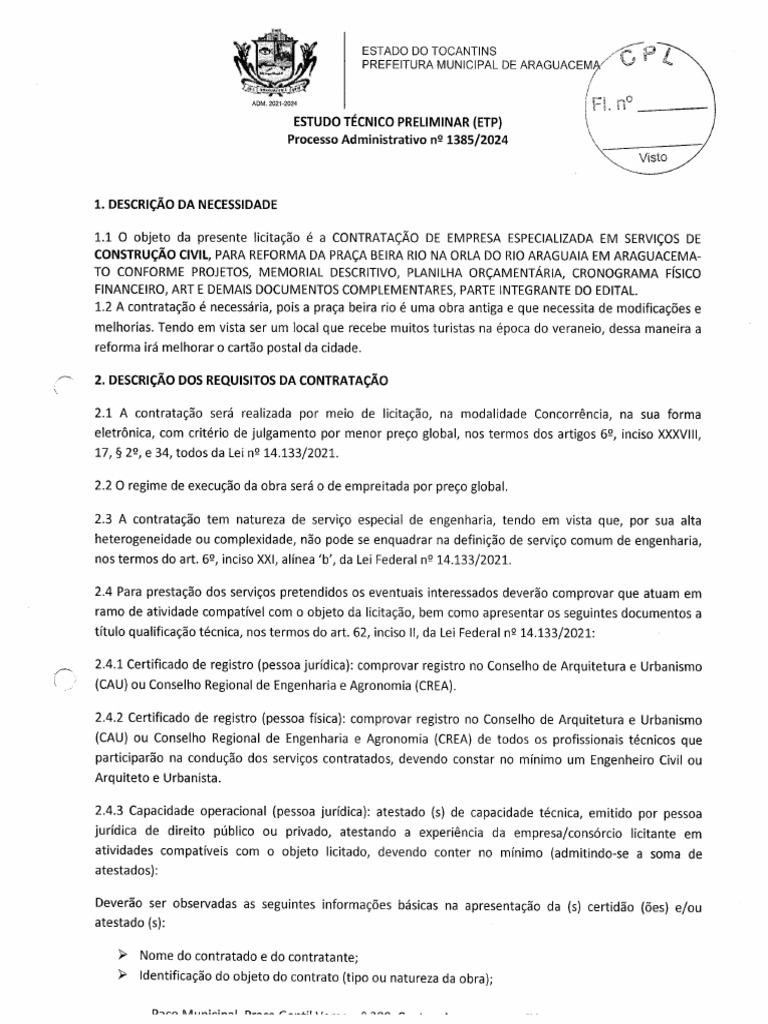 Etp Praa Beira Rio | PDF