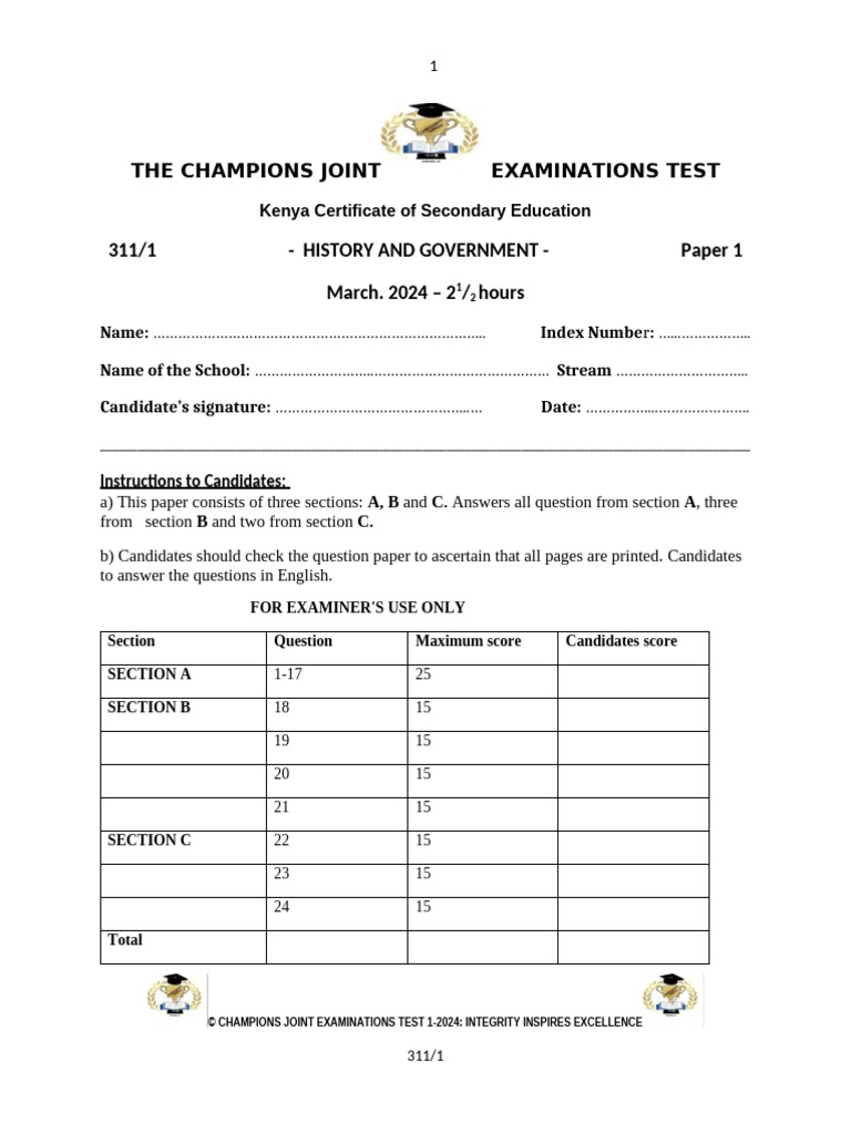 C - Jet I 2024 - Hist & Gov PP1 QS | PDF