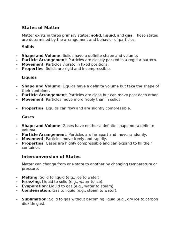 States of Matter | PDF