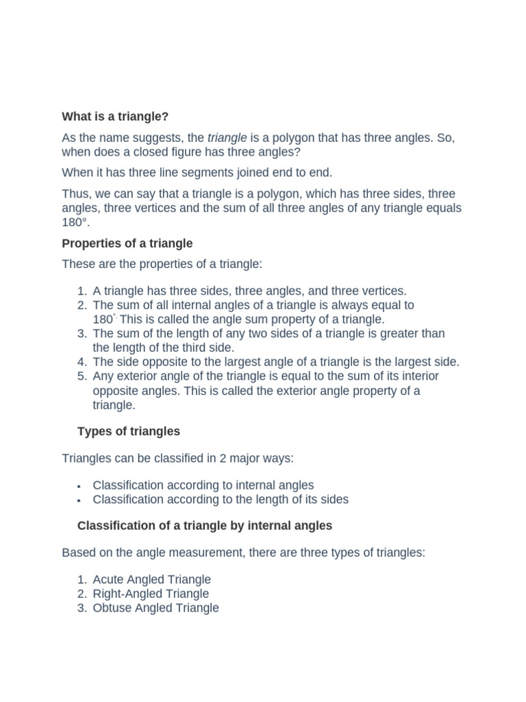 What is a triangle | PDF